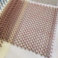 China Light Weight Aluminum Decorative Metal Wire Mesh Coil Drapery for Cabinet Doors for sale