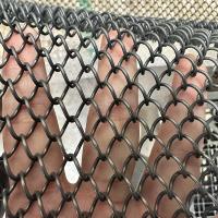 China Graphite black  Aluminium Chain Link Wire Mesh coil Curtain ceiling  for Hotel or restaurant interior  architectural decoration for sale