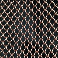 China  Metal Mesh Curtain Bronze finish Hanging Wire Mesh Room Dividers For Ceiling for sale