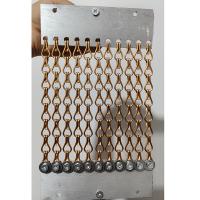 China Gold  Anodized Chain Mail Decorative Metal Link Mesh Curtain Aluminium Alloy Coil Drapery for sale