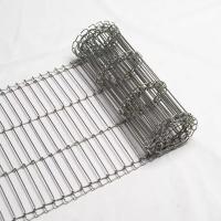 China SS304 316 Chocolate Chain Link Stainless Steel Wire Mesh Flex Ladder Conveyor Belt for Bread Factory for sale