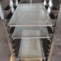 China Custom Size Food Grade 304 Stainless Steel Drying Rack Trolley for 600x400 Trays for sale