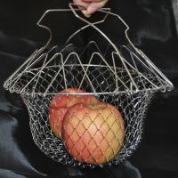 China Metal 201 304 Stainless Steel Fry Basket / Chip Pan Basket 220mm Diameter for sale