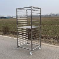 China Customized Size Stainless Steel 201 304 Tray Rack Cart Trolley for Drying Baking for sale