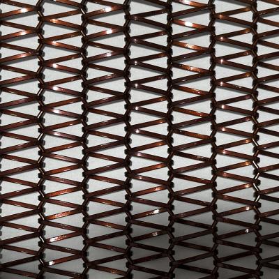 China Architectural Decorative Spiral Wires Stainless Steel Chain Link Conveyor Belt Mesh for sale
