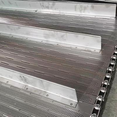 China Heavy Duty Stainless Steel 304 316 Chain Link Perforated Plate Conveyor Belt for sale