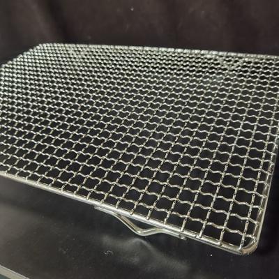 China Custom Size High Working Temperature Stainless Steel Wire Mesh BBQ Drying Baking Tray for sale
