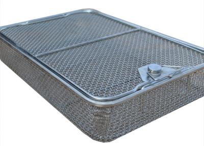 China 45*34cm Medical sterilization baskets Stainless Steel Wire Mesh 5mm Hole size for sale