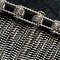 China Food Grade High Temperature Metal Carbon  Mesh Flush Grid Oven Chain Link  Weave Spiral Conveyor Stainless Steel Wire Belt for sale