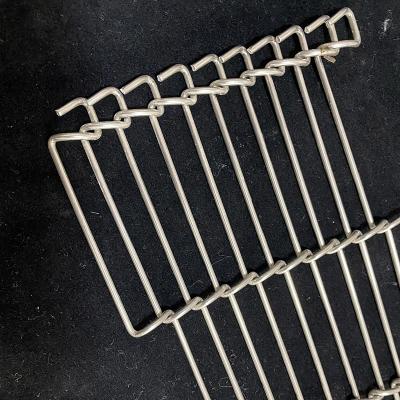 China 316 Stainless Steel Z-Shape Enrober Flat Wire Mesh Chain Ladder Chocolate Coating Machine Enrobing Oven Pizza Conveyor Belt for sale
