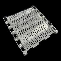 China Metal Stainless Steel Slat Chain Link  Perforated Metal Plate conveyor belt with hole for biscuit Oven Bakery annealing Furnace Tunnel  Cooling for sale