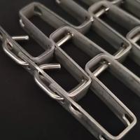 China Custom Heat Resistant Continuous Food ss304 Metal 316 stainless steel horseshoe great wall mesh flat wire honeycomb conveyor belt for sale