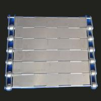 China Metal Stainless Steel Slat Chain Link Metal Plate Chip conveyor belt for biscuit Oven Bakery annealing Furnace Tunnel  Cooling for sale