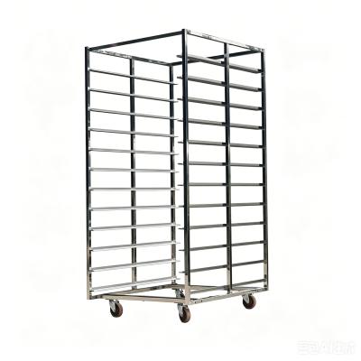 China Stainless Steel 304 600 x 400mm Corrosion Resistant Bakery Trolley for Commercial Baking Tray Rack for sale