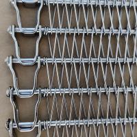 China Custom 304 316 Stainless Steel Balance Weave Wire Mesh Spiral Freezer Conveyor Belt for Food Processing for sale