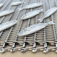 China Custom 304 316 Stainless Steel Balance Weave Wire Mesh Spiral Freezer Conveyor Belt for Food Processing for sale