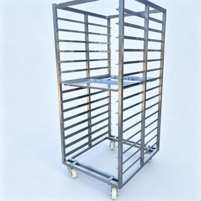 China Commercial Kitchen 15 16 20 30 Tier Welded Stainless Steel 304 Baking Drying Rack Trolley for Pet food for sale