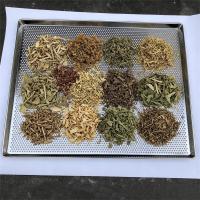 China Food Grade Stackable 60 x40 cm Food Dehydrator Stainless Steel Perforated Drying Tray for Fruit Herb for sale