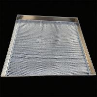 China Food Grade Stackable 60 x40 cm Food Dehydrator Stainless Steel Perforated Drying Tray for Fruit Herb for sale