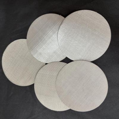 China Stainless Steel Reversed Dutch Weave Wire Screen Plastic Automatic Extruder Screen Filter Disc for sale