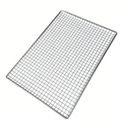 China Food Grade Metal Woven Fine 80x100 40*60cm ss304 316 Stainless Steel Wire Mesh Tray for Oven Bakery Drying Baking Cake Cooling  Dehyrator for sale