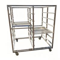 China Commercial Ketchen Shelf Sheet Bun Stainless Steel Mesh Pan Drying Baking Cooling Tray bakery rack trolley for Oven for sale