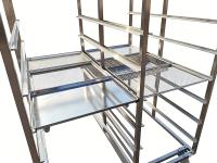China layer Food Stainless Steel Mesh Drying draining cooling Ban Pan rack commercial bakery trolley for sheet pan for sale