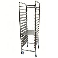 China commercial  Kitchen Sus 304 316 Stainless Steel Aluminium 600 X 400 rotary Oven Half bakery bread Cooling rack cart half bakery trolley for sale