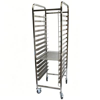 China commercial  Kitchen Sus 304 316 Stainless Steel Aluminium 600 X 400 rotary Oven Half bakery bread Cooling rack cart half bakery trolley for sale