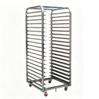 China commercial  Kitchen Sus 304 316 Stainless Steel Aluminium 600 X 400 rotary Oven Half bakery bread Cooling rack cart half bakery trolley for sale