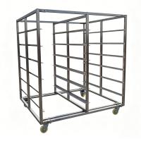 China Commercial Stainless Steel Baking equipment Bun Pan Cooling Half Cart rack Drying baking Bakery Bread Tray Trolley for sale