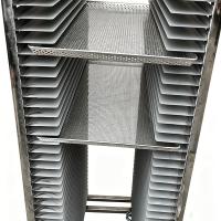 China Commercial Stainless Steel Baking equipment Bun Pan Cooling Half Cart rack Drying baking Bakery Bread Tray Trolley for sale