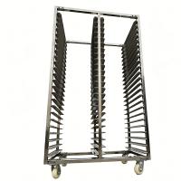 China Stainless Steel Baking equipment Bun Pan Bread Cooling Half Tray Trolley Cart Screen Printing Drying baking commercial bakery rack for sale