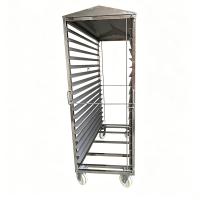 China Stainless Steel Baking equipment Bun Pan Bread Cooling Half Tray Trolley Cart Screen Printing Drying baking commercial bakery rack for sale