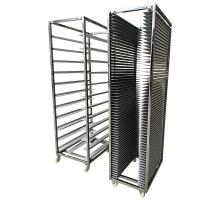 China Commercial 15 layers 600 x 400 Stainless Steel Aluminium  Oven Bun Pan Sheet Food Bread Baking Cooling Tray Trolley Bakery Rack for sale