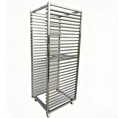 China Commercial 15 layers 600 x 400 Stainless Steel Aluminium  Oven Bun Pan Sheet Food Bread Baking Cooling Tray Trolley Bakery Rack for sale
