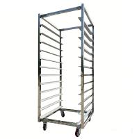 China Heavy Duty Industrial 600x400 304 Stainless Steel Aluminum 16 20 bun pan Bread Food Baking Oven Shelves Rack bakery trolley for cooling for sale