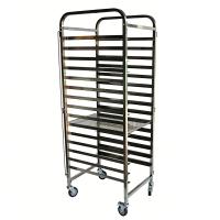 China Heavy Duty Industrial 600x400 304 Stainless Steel Aluminum 16 20 bun pan Bread Food Baking Oven Shelves Rack bakery trolley for cooling for sale