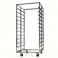 China Commercial Heavy Duty Stainless Steel sus 304 sus 316 Enclosed Cooling Rolling Baking Pan Oven trolley Shelf Cart Food bakery tray rack 600x400 for sale