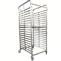China Kitchen 600 x 400 mm metal Stainless Steel 15 20 Tier 40 BreadTray Aluminum Oven Baking Rack commercial bakery trolley With Wheels for sale