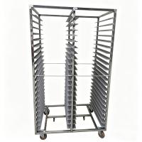 China Kitchen 600 x 400 mm metal Stainless Steel 15 20 Tier 40 BreadTray Aluminum Oven Baking Rack commercial bakery trolley With Wheels for sale