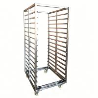 China industrial steaming Heavy Duty Oven Cake Bakery 800x600mm 32 15 tier 60x40 16 tray Stainless Steel 304 trolley bun pan rack for sale