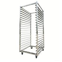 China Custom commercial  Kitchen 30 32 tier stainless steel sus 304 sus 316 Cake Bread Half industrial Bakery Cooling Cart tray rack trolley for sale