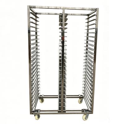 China Custom commercial  Kitchen 30 32 tier stainless steel sus 304 sus 316 Cake Bread Half industrial Bakery Cooling Cart tray rack trolley for sale