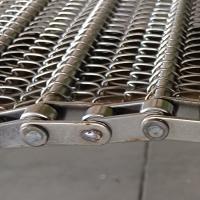 China Corrosion Resistant Spiral Weave SS304 Stainless Steel Wire Mesh Conveyor Belt for Food Processing Drying Oven Equipment for sale