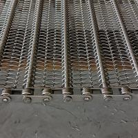 China Corrosion Resistant Spiral Weave SS304 Stainless Steel Wire Mesh Conveyor Belt for Food Processing Drying Oven Equipment for sale