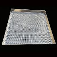 China Food Grade Metal 60x40 600X800 Aluminium Baking Sheet Pan Bakery 304 Stainless Steel Wire Mesh Perforated Drying Tray for Oven for sale