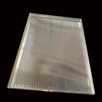 China Food Grade Metal 60x40 600X800 Aluminium Baking Sheet Pan Bakery 304 Stainless Steel Wire Mesh Perforated Drying Tray for Oven for sale