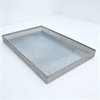 China Food Grade Metal 60x40 600X800 Aluminium Baking Sheet Pan Bakery 304 Stainless Steel Wire Mesh Perforated Drying Tray for Oven for sale