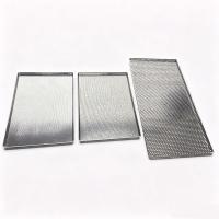 China Food Grade Metal 60x40 600X800 Aluminium Baking Sheet Pan Bakery 304 Stainless Steel Wire Mesh Perforated Drying Tray for Oven for sale